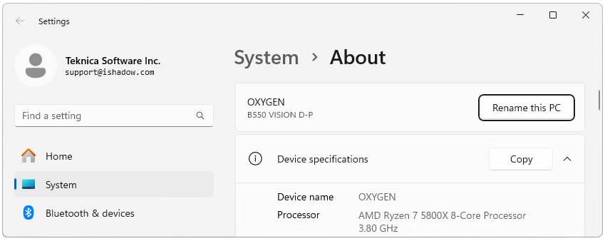 Product Licensing and Computer Names | iShadow